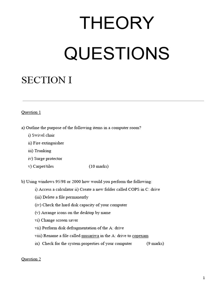 Cop Theory Questions 2016-1 | PDF | Relational Model | Relational Database