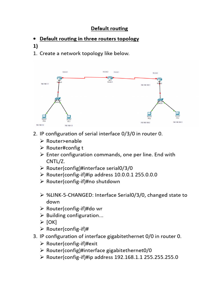 Default Routing | PDF | Router (Computing) | Ip Address Default Routing | PDF | Router (Computing) | Ip Address