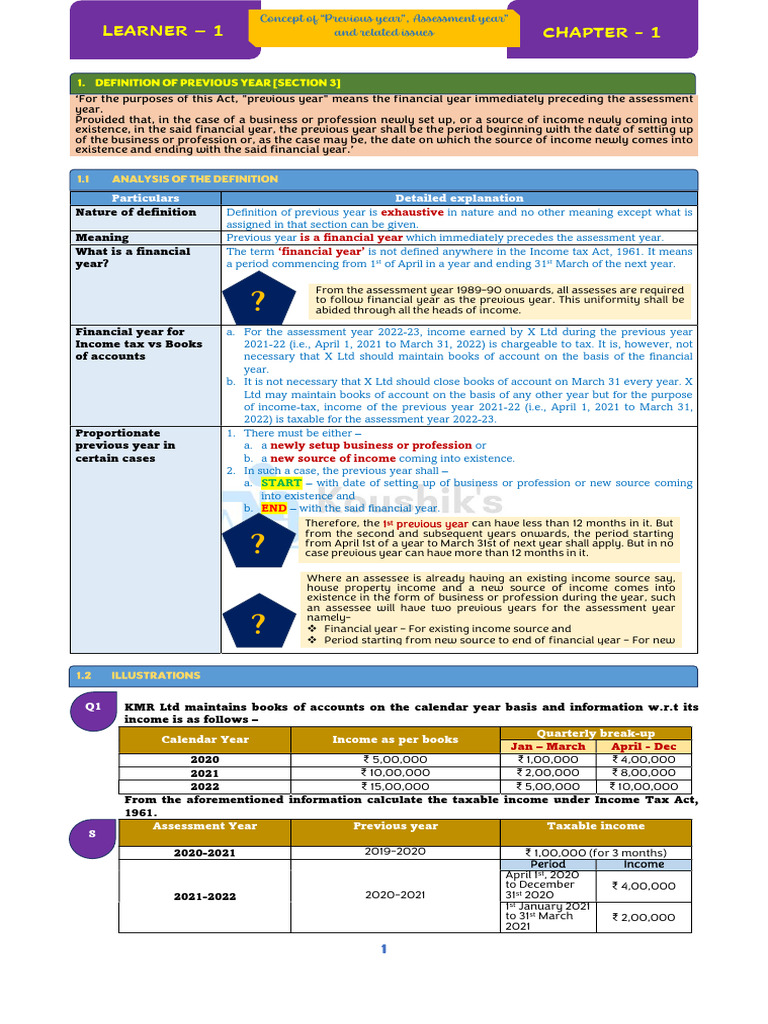 Basics of Income Tax | Download Free PDF | Taxes | Income