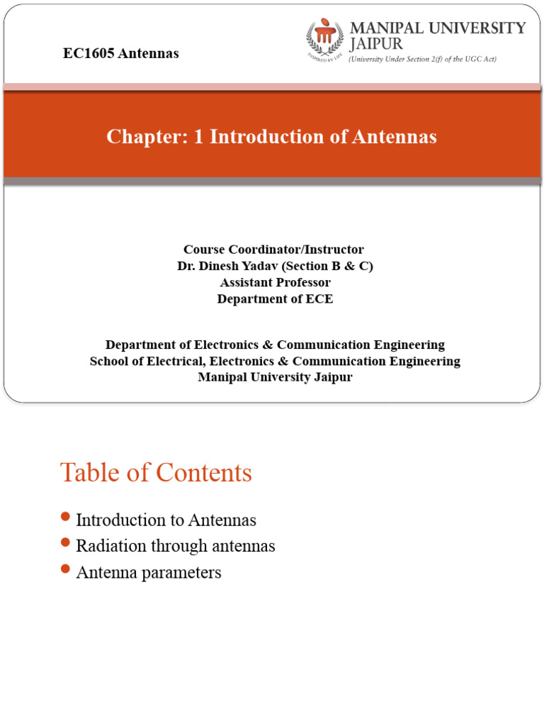 Introduction to Antennas Overview | PDF