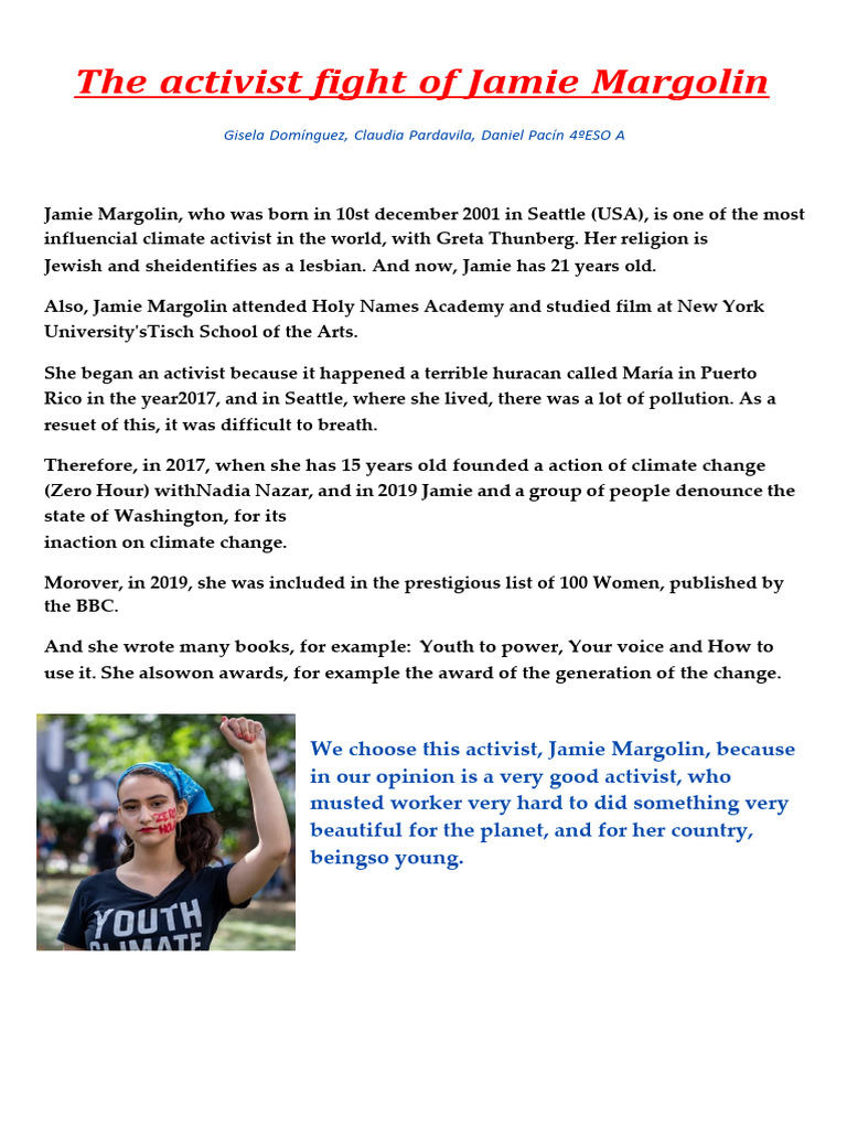 Jamie Margolin | PDF | Science & Mathematics