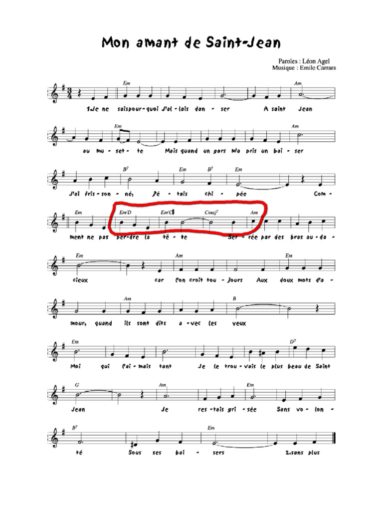 Edith Piaf - Mon Amant de Saint Jean | PDF