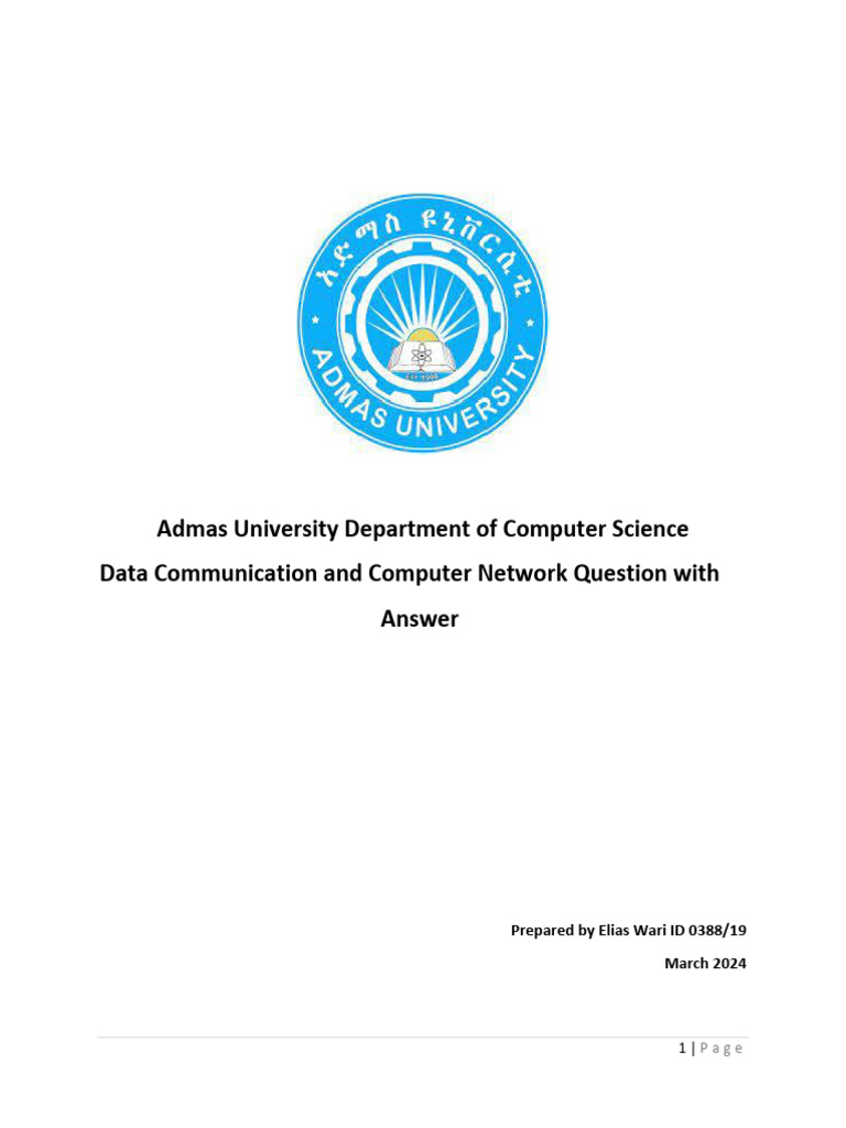 Data Communication And Computer Networking Question Pdf Internet Protocols Computer Network
