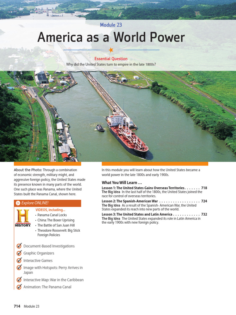 23 America as a World Power | PDF | Hawaii | Theodore Roosevelt