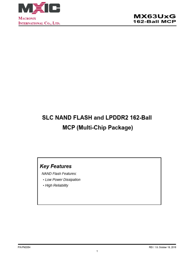 162 MX63UxG162BallMCPver19 | PDF | Flash Memory | Computer Science