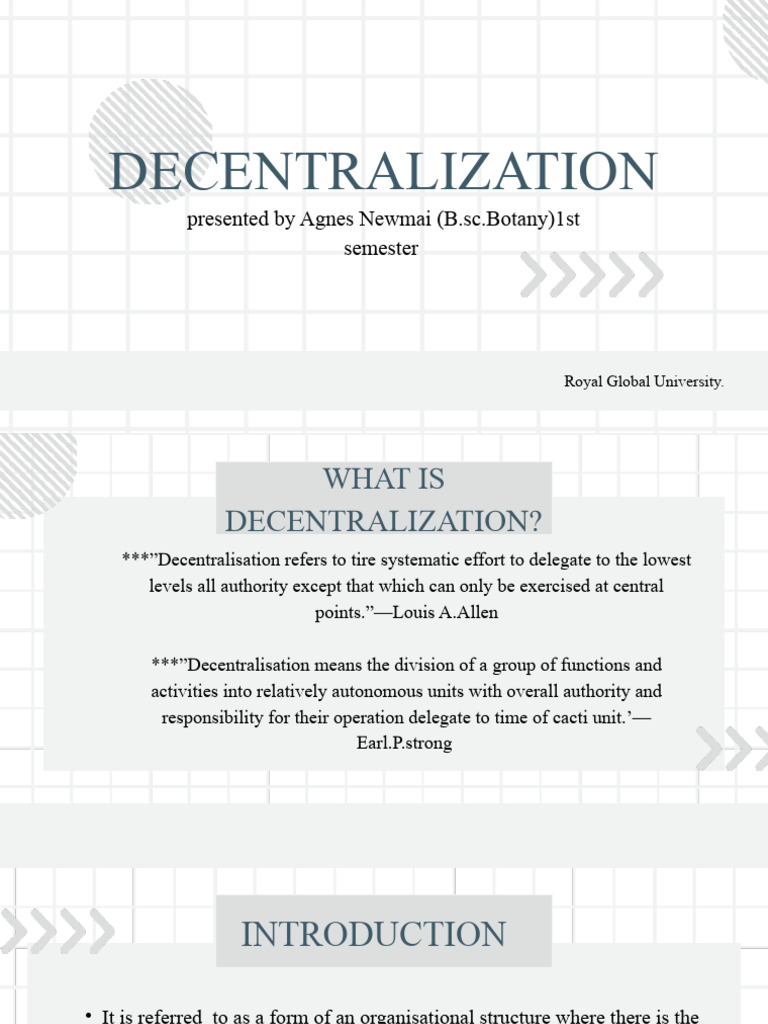Decentralization | Download Free PDF | Decentralization | Economies