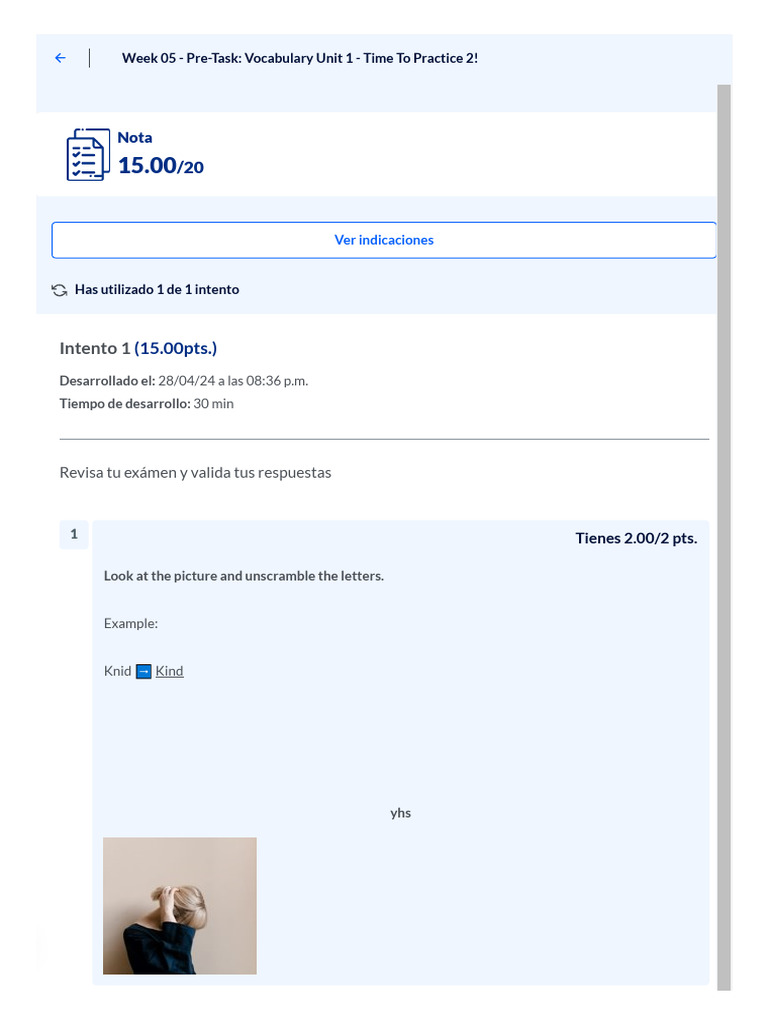 Week 05 - Pre-Task Vocabulary Unit 1 - Time To Practice 2! | PDF ...