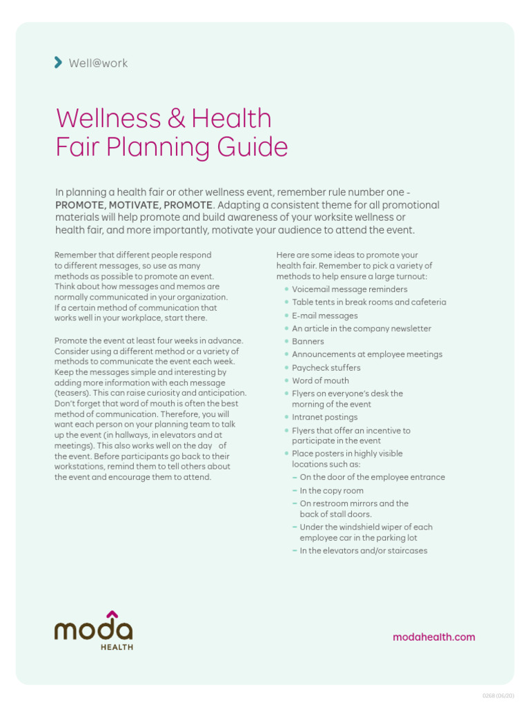 Health Fair Planning Guide | PDF