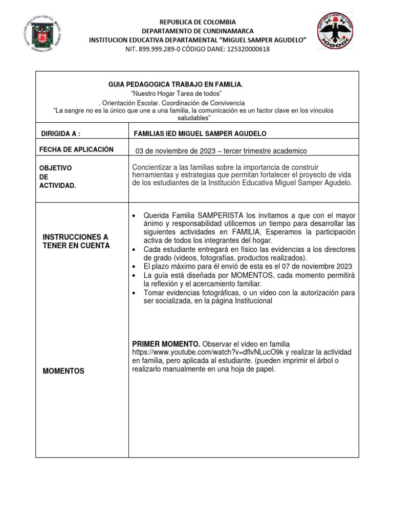 GUIA PEDAGOGICA TRABAJO EN FAMILIA PRIMARIA- (3) | PDF | Aprendizaje ... GUIA PEDAGOGICA TRABAJO EN FAMILIA PRIMARIA- (3) | PDF | Aprendizaje ...