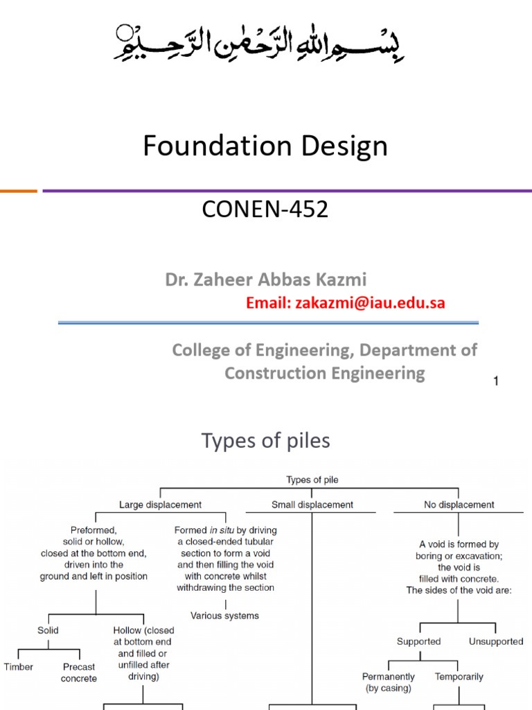 Lecture 8. Pile Foundations | PDF | Deep Foundation | Foundation (Engineering)