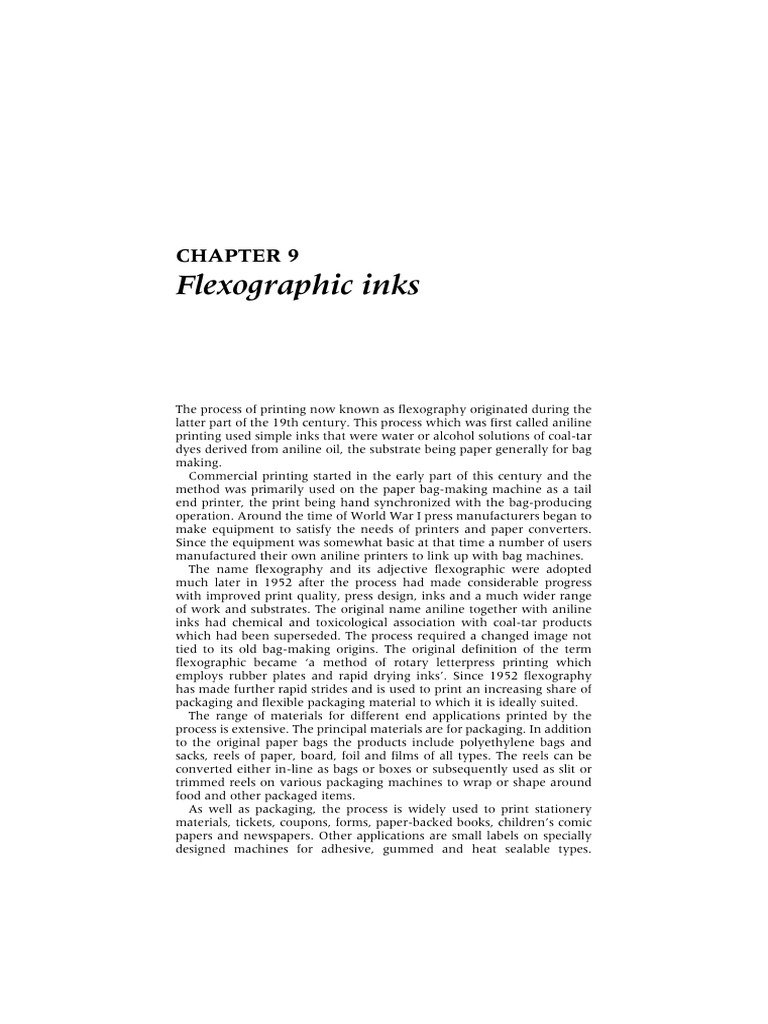 9.flexographic-inks | Download Free PDF | Printing | Ink
