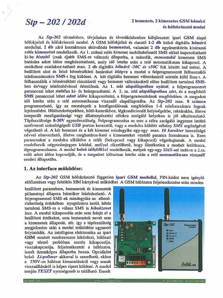 STP 202 Leírás | PDF