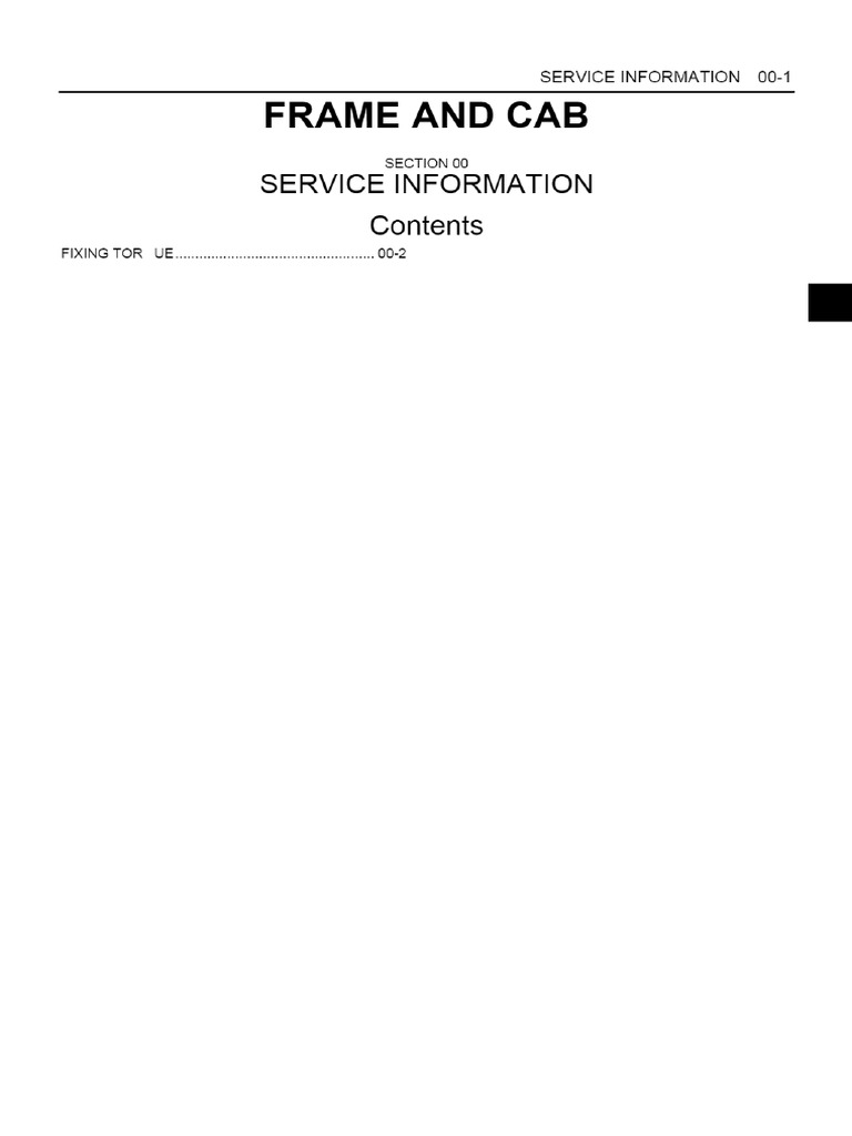 2005 Isuzu Elf_N-Series - Frame and CAB | PDF