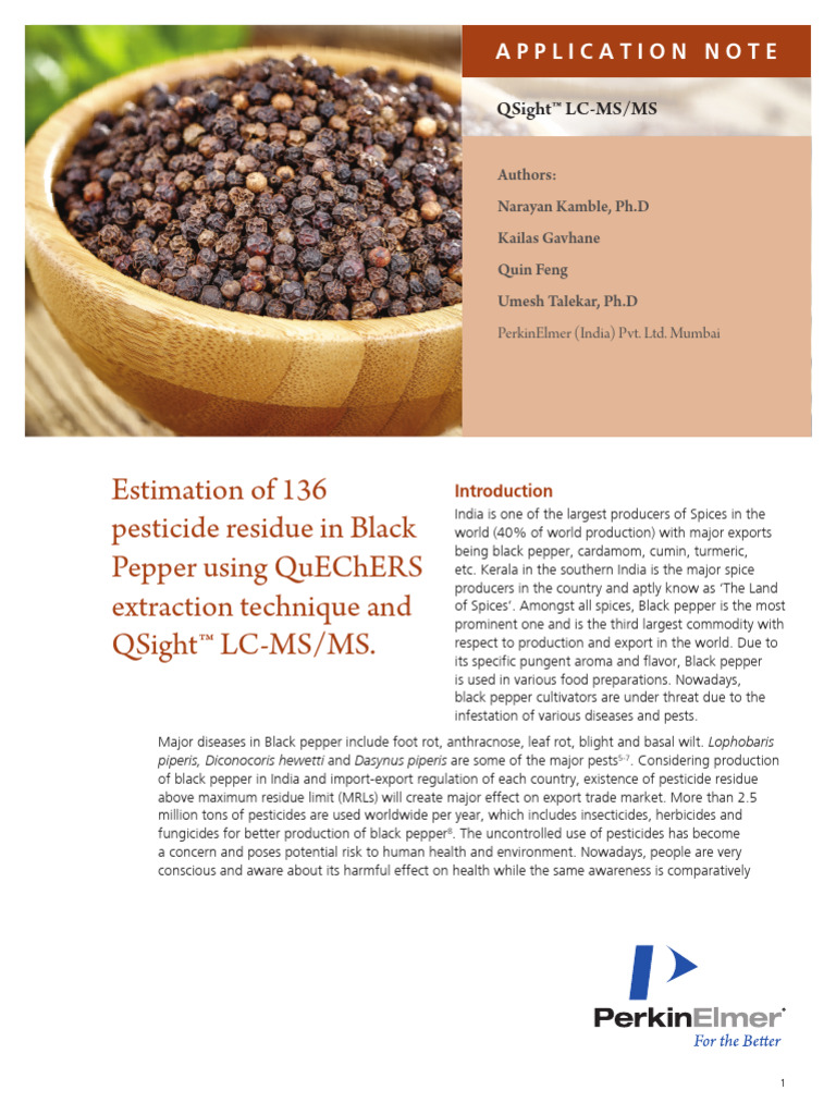 APP-Black Pepper Application LCMSMS | Download Free PDF | High ...
