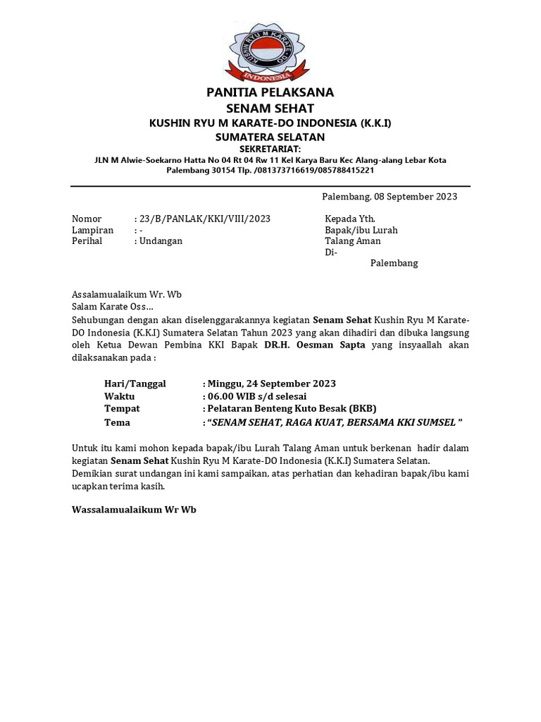 Senam Sehat KKI Sumsel 2023 di BKB | PDF