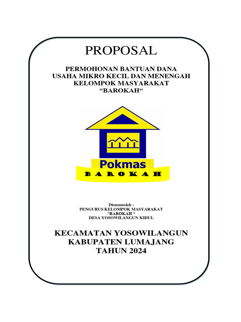 Proposal Dana UMKM "Barokah" | PDF | Ilmu Sosial