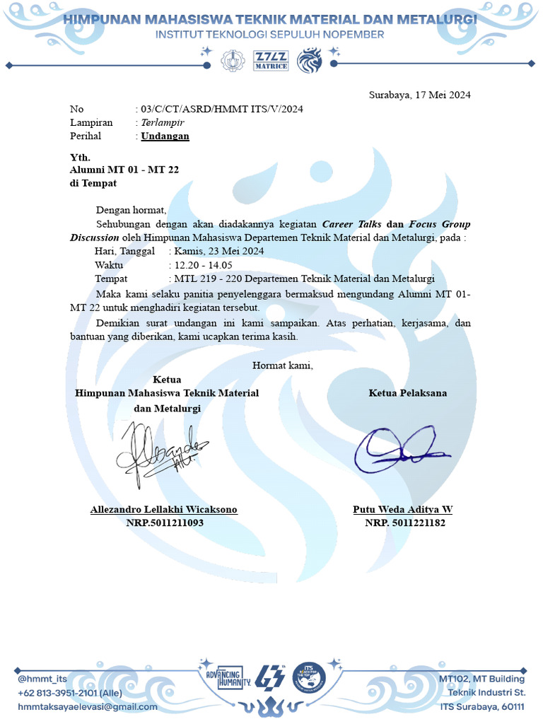 Undangan Career Talks HMMT 2024 | PDF | Teknologi & Rekayasa