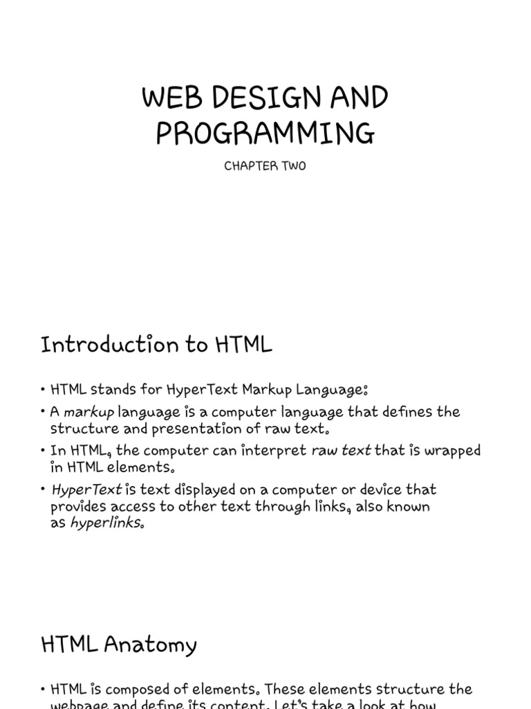 Introduction to HTML Elements and Tags | PDF