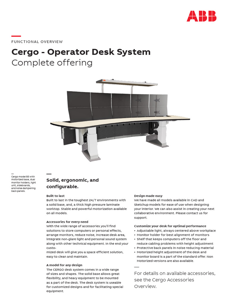 3BSE086569 en G Control Room Solutions Cergo | PDF | Desk | Computer ...