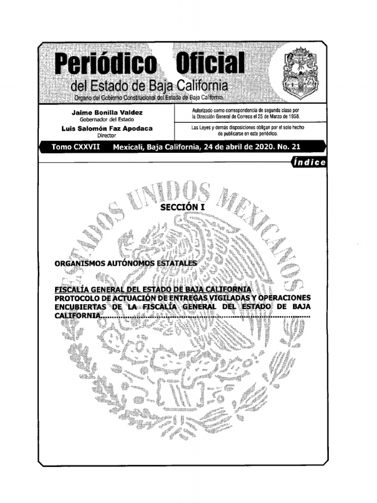 Protocolo Estado de Baja California | PDF