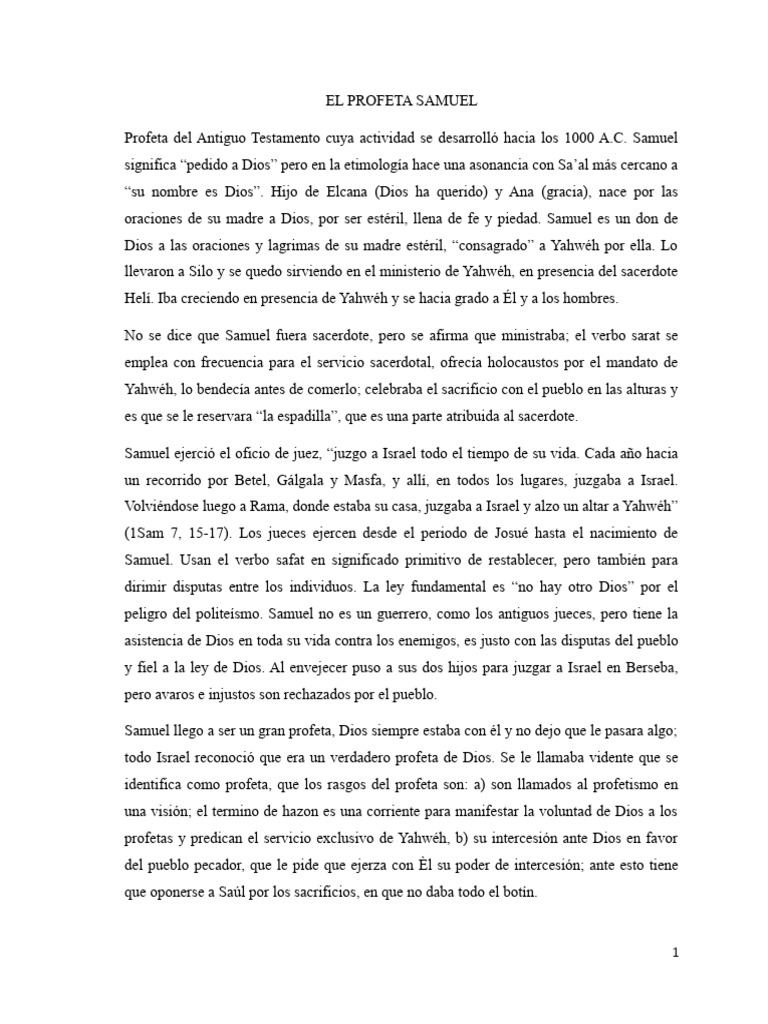 El Profeta Samuel | PDF | Samuel | David