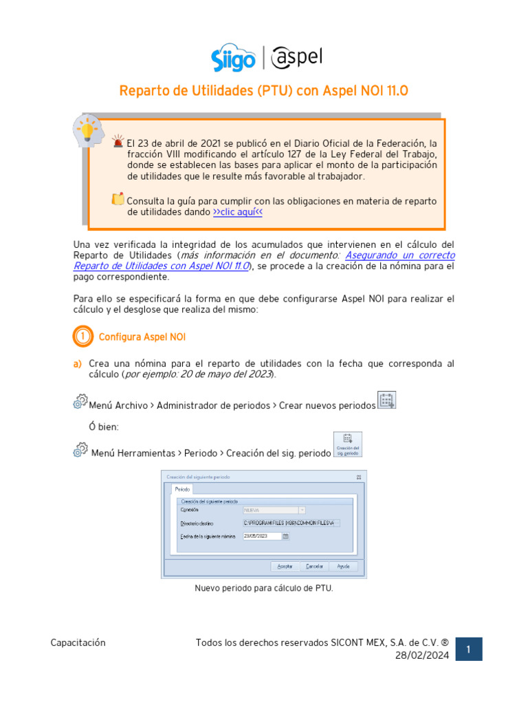 N019 - Reparto de Utilidades (PTU) Con Aspel NOI11 | PDF | Salario ...