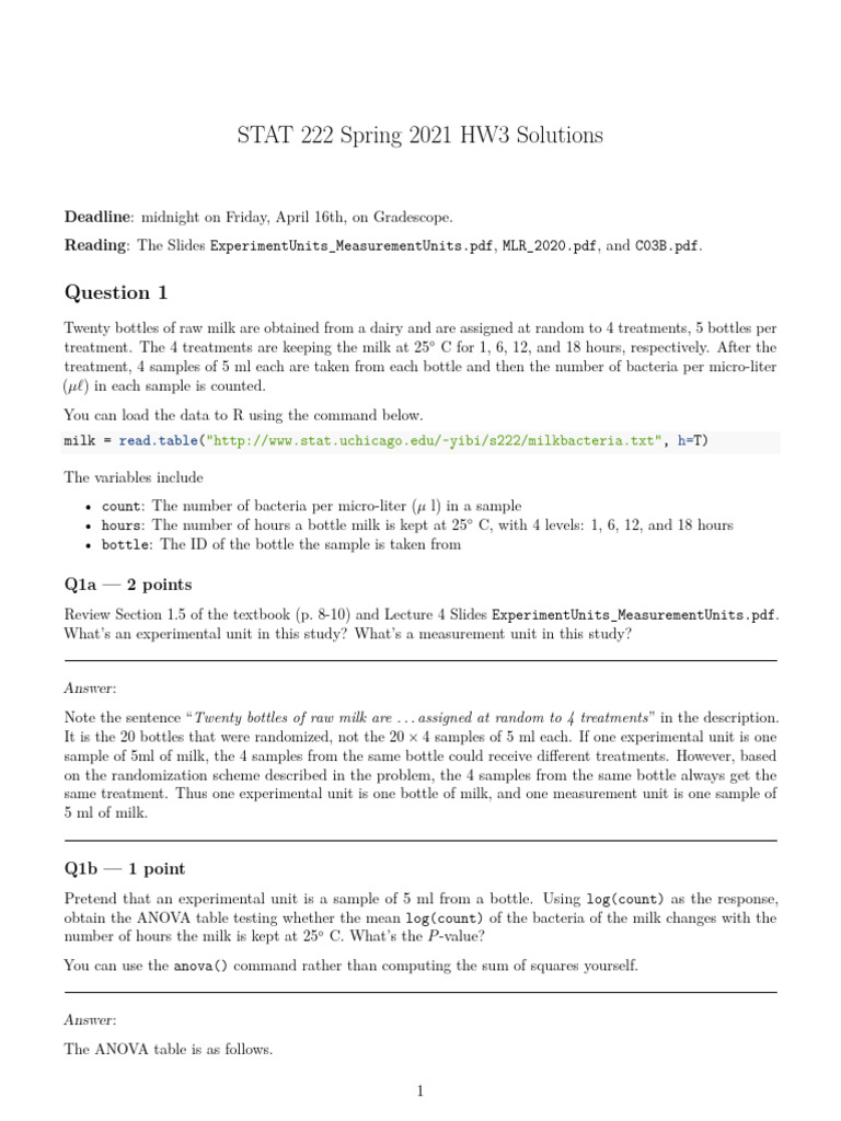 STAT 222 Spring 2021 HW3 Solutions | PDF | Analysis Of Variance ...