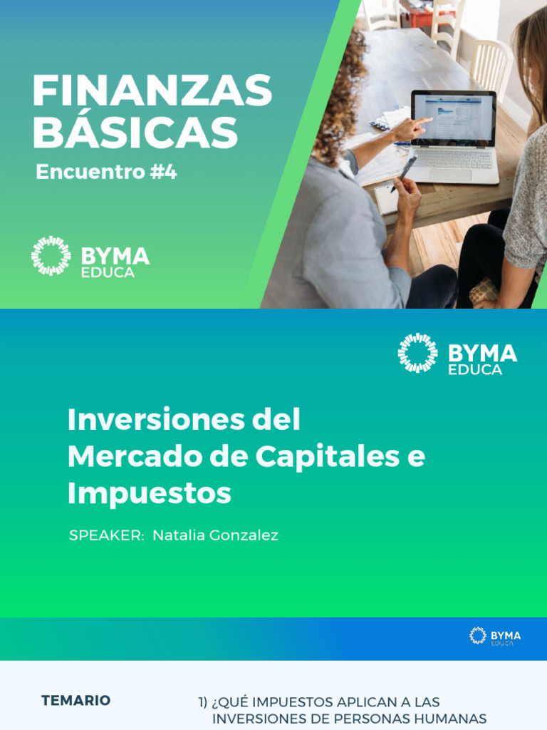 Finanzas Basicas Encuentro 4 | PDF | Impuestos | Inversiones