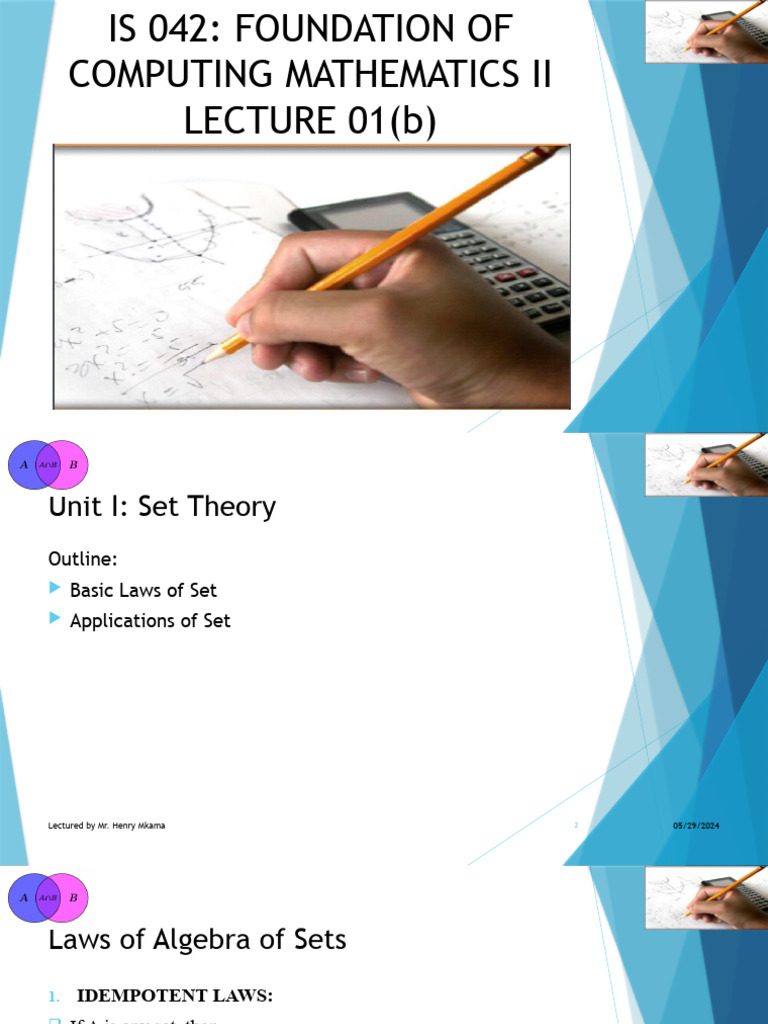 LECTURE 01 (C) | PDF | Set (Mathematics) | Mathematics