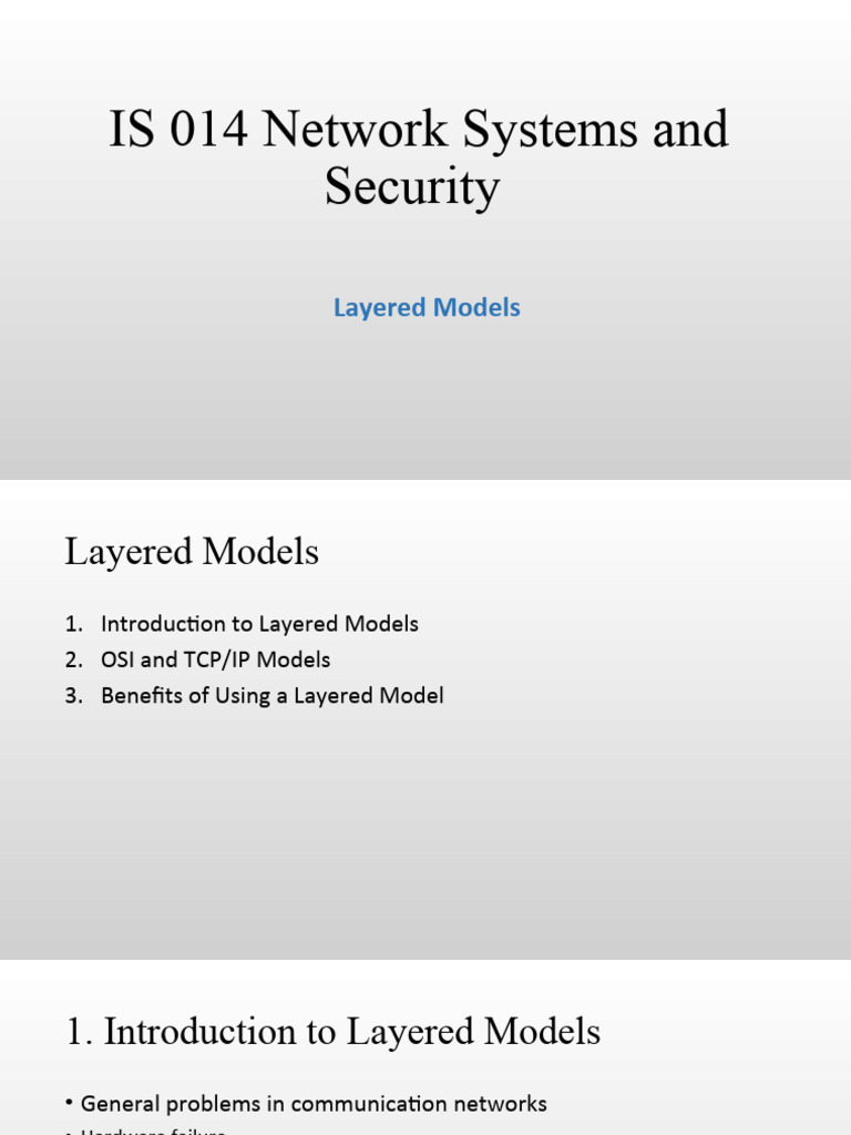 Lecture1 Layered Models OSI | PDF | Osi Model | Network Switch