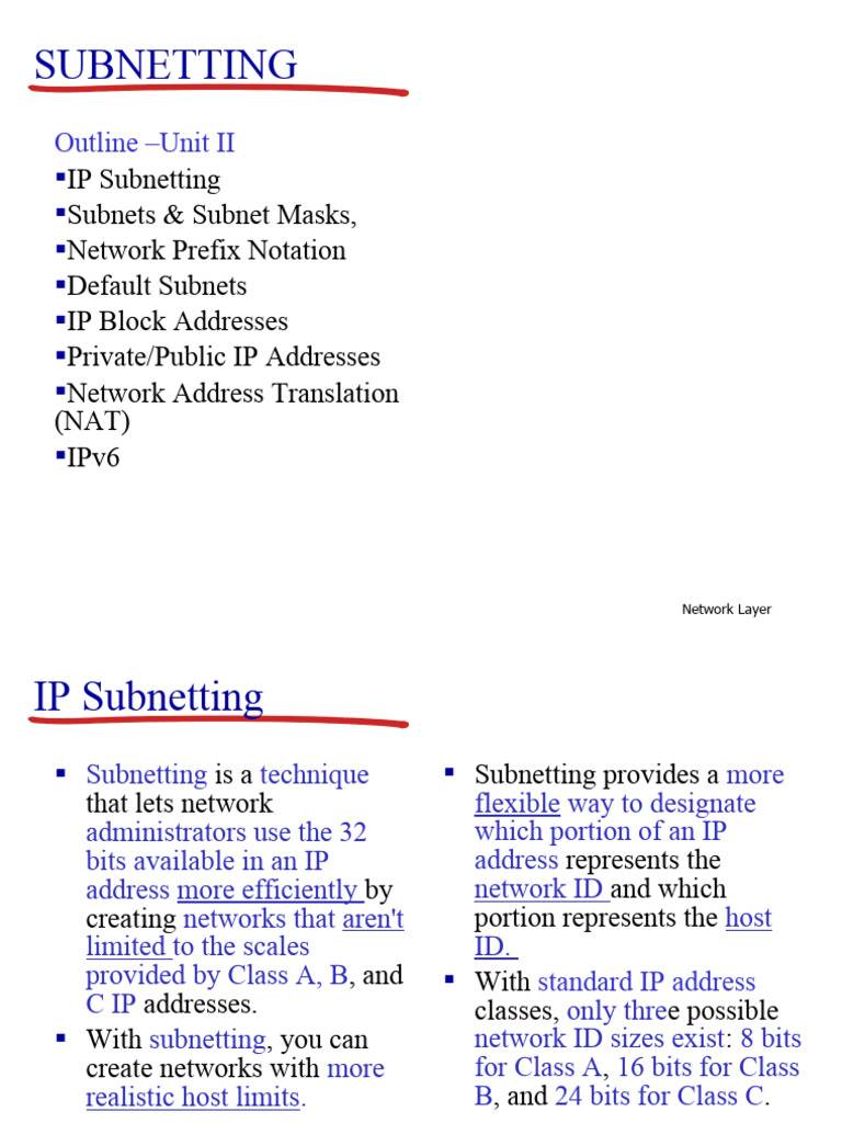 Subnetting - Lecture Slides.. | Download Free PDF | Ip Address ... Subnetting - Lecture Slides.. | Download Free PDF | Ip Address ...