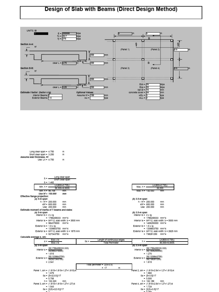 Slab and Beam Design Guide | PDF | Metrology | Units Of Measurement