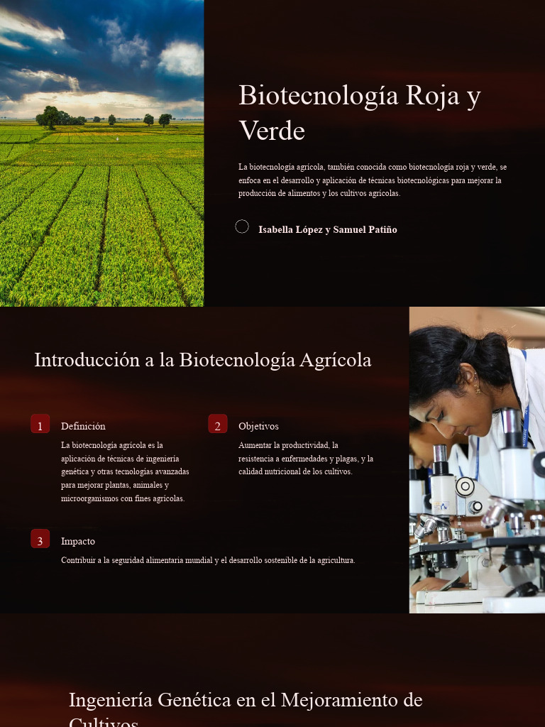 Biotecnologia Roja y Verde | PDF | Biotecnología | Agricultura