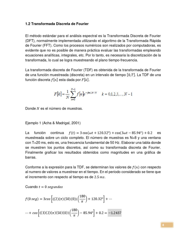 1.2 Transformada Discreta de Fourier | Descargar gratis PDF | Transformada discreta de Fourier ...