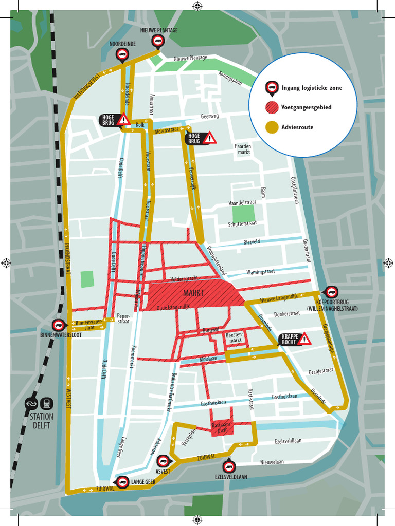 Plattegrond-logistieke-zone-binnenstad-Delft | PDF