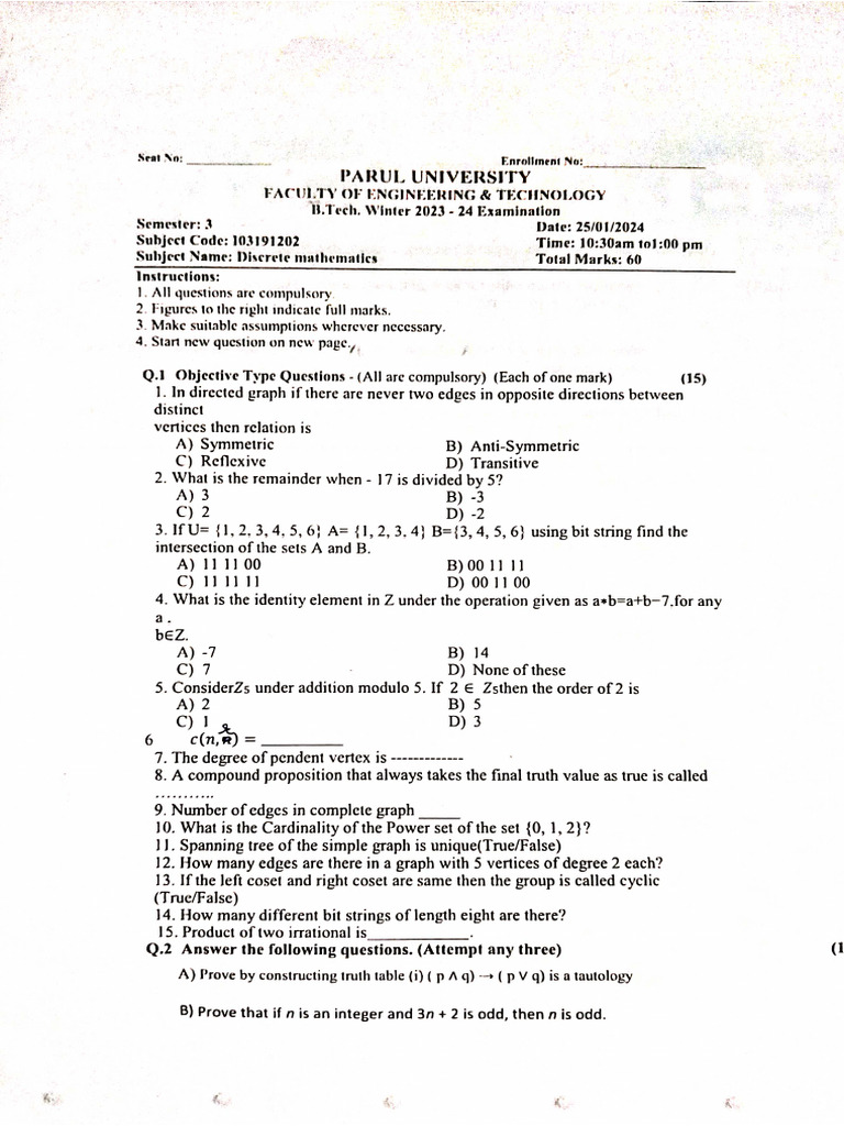 Maths Paper | PDF