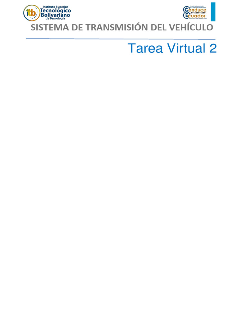 Tarea Virtual 2 Mecanica Basica Realizada | PDF | Embrague | Eje