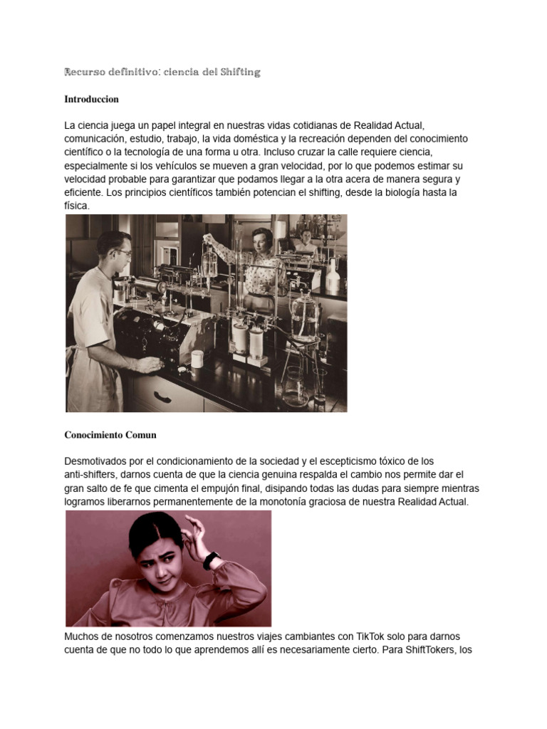 Ciencia Del Shifting | PDF | Multiverso | Mecánica cuántica