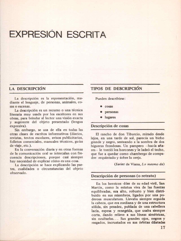 La Descripción | PDF