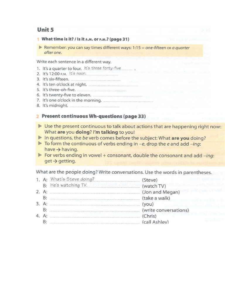 exercises review | PDF