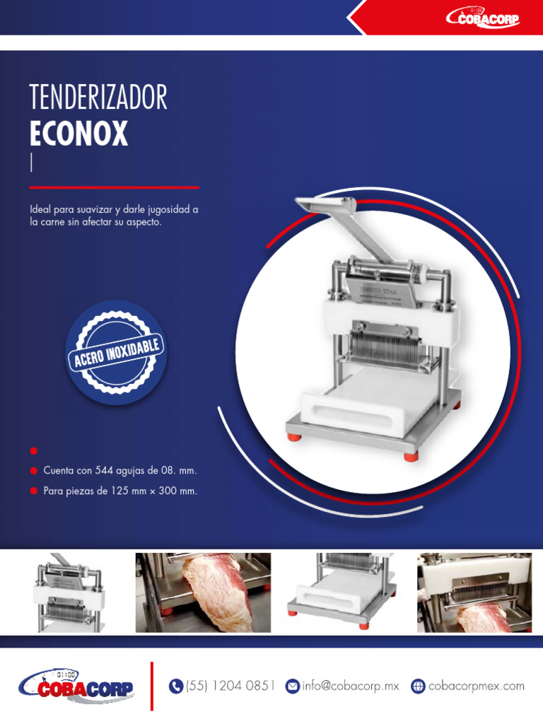 Tenderizador Econox: 30 kg, 544 Agujas | PDF
