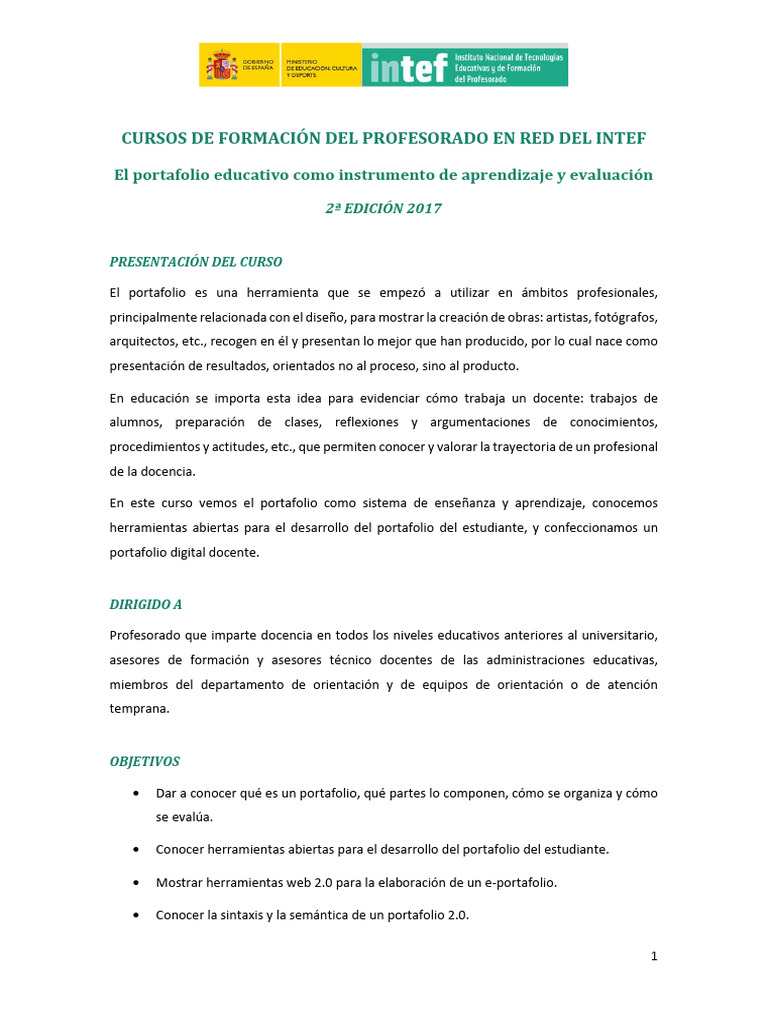 Ficha_INTEF_Portafolio_Educativo | Descargar gratis PDF | Enseñando ...