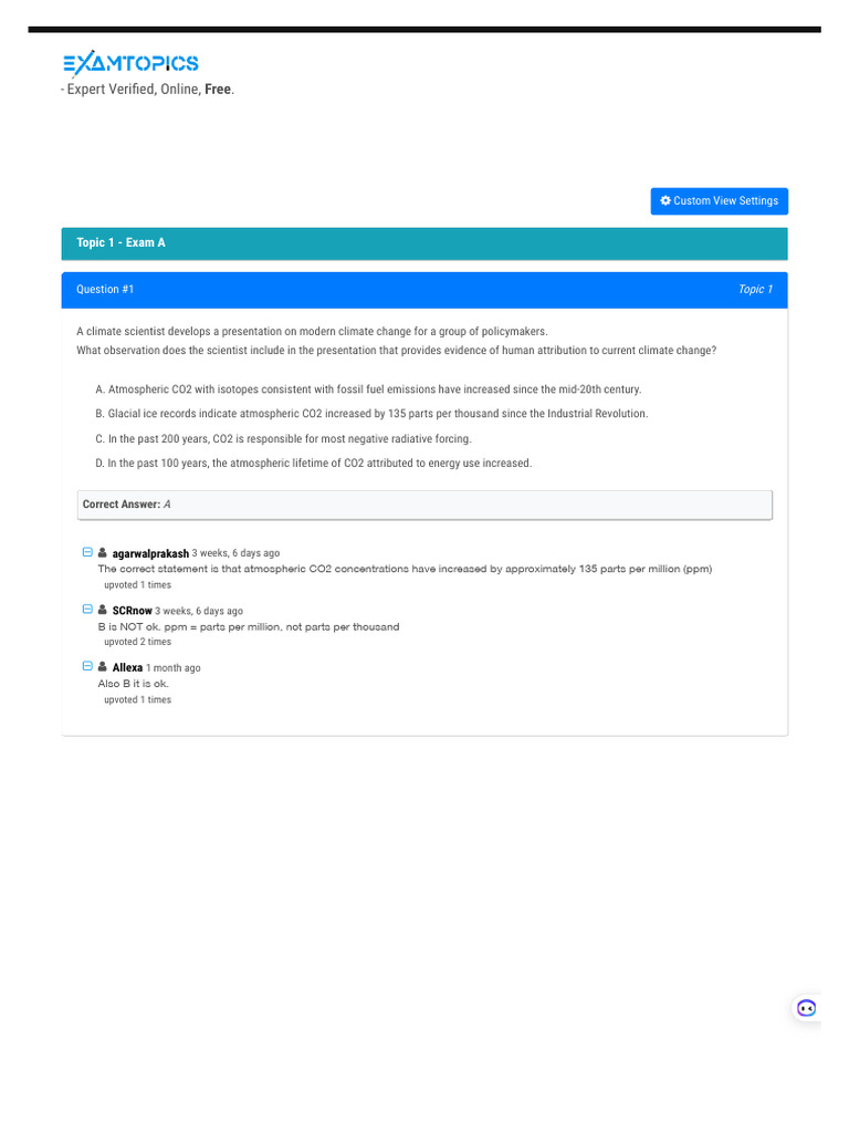 SCR Exam - With Answers | Download Free PDF | Risk | Climate Change