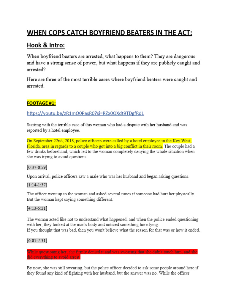 When Cops Catch Boyfriend Beaters in The Act | PDF | Police | Crimes