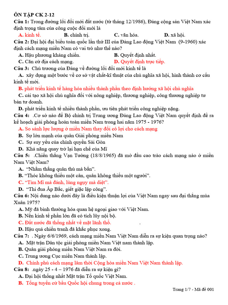 ÔN TẬP CK 2 12 | PDF