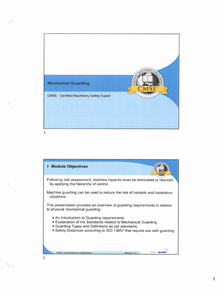 8 - Mechanical Guarding and Interlocking | PDF
