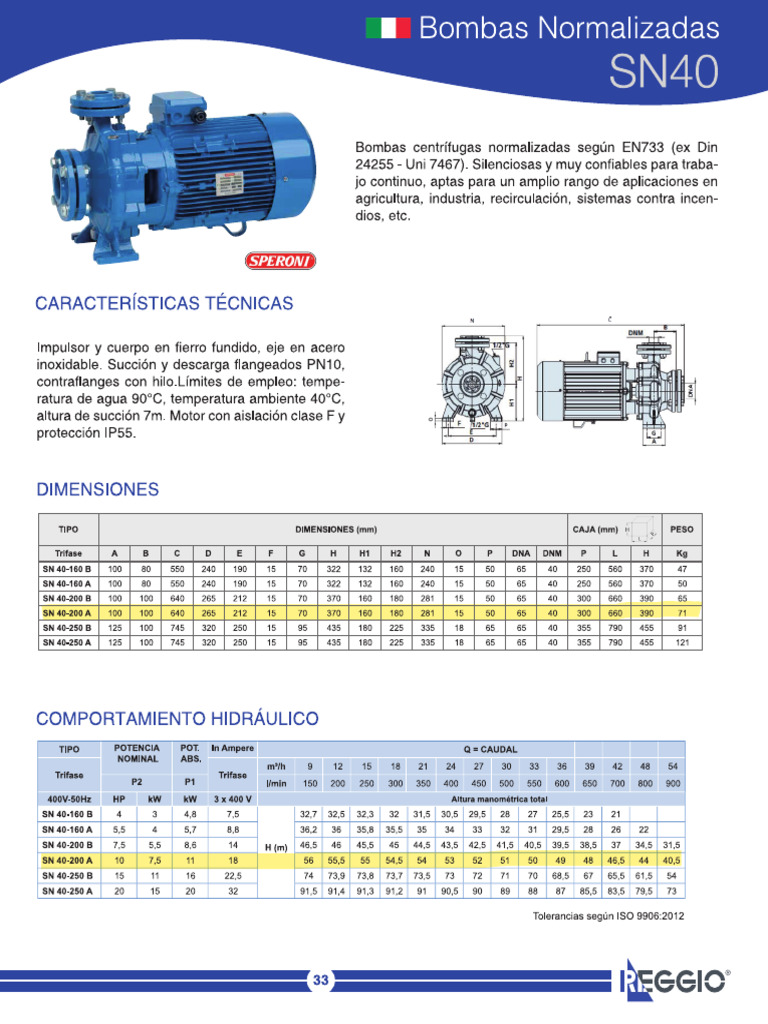 Ficha Tecnica SN 40-200a | PDF