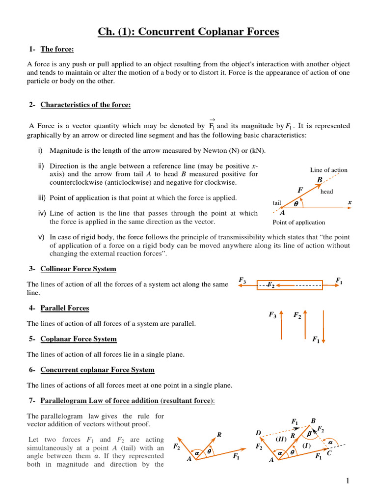 Concurrent Forces | PDF | Force | Triangle