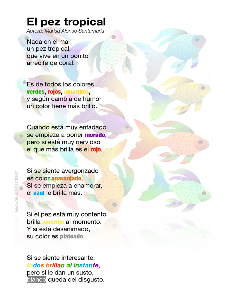 Poema del pez tropical brillante | PDF