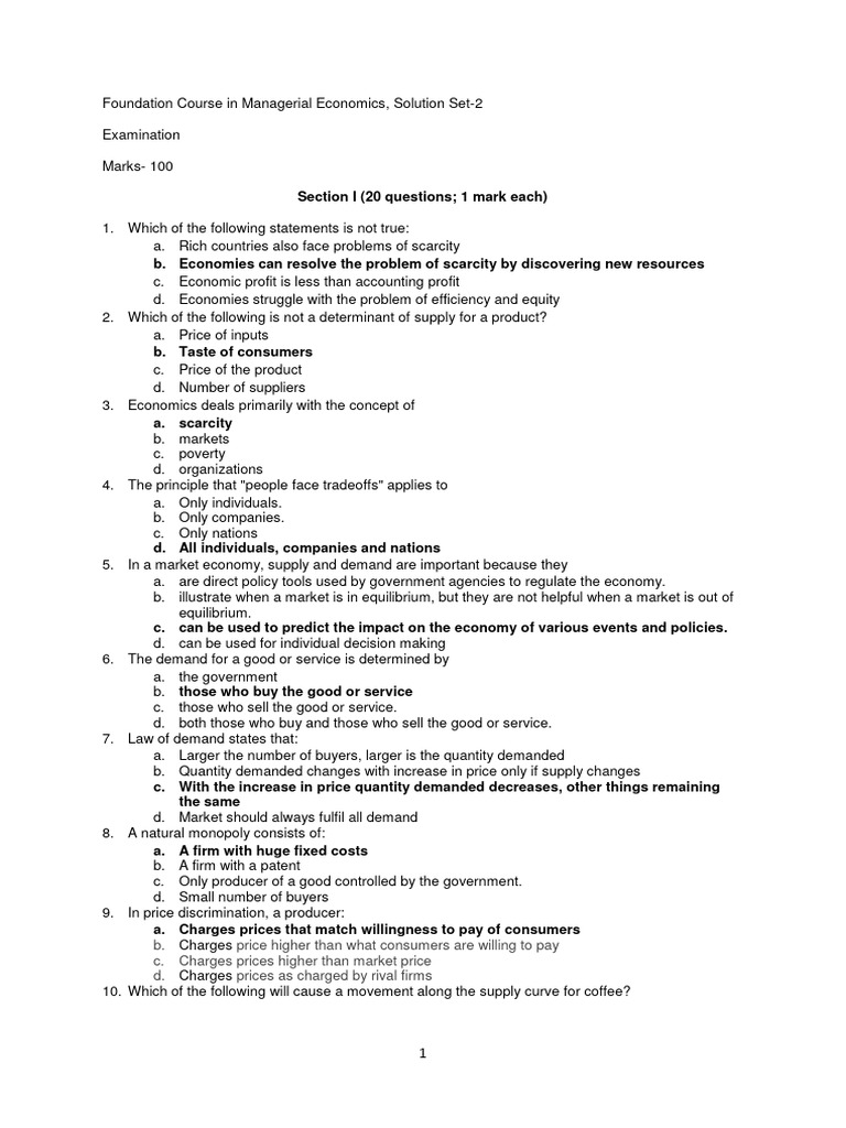 Final Exam Solution Set-2 | PDF | Elasticity (Economics) | Supply (Economics)